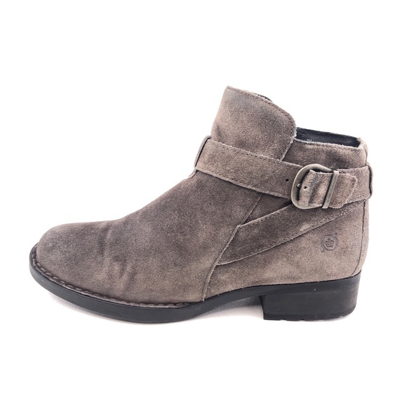 Born | Shoes | Born Jorgette Gray Nubuck Leather Ankle Booties 7m ...